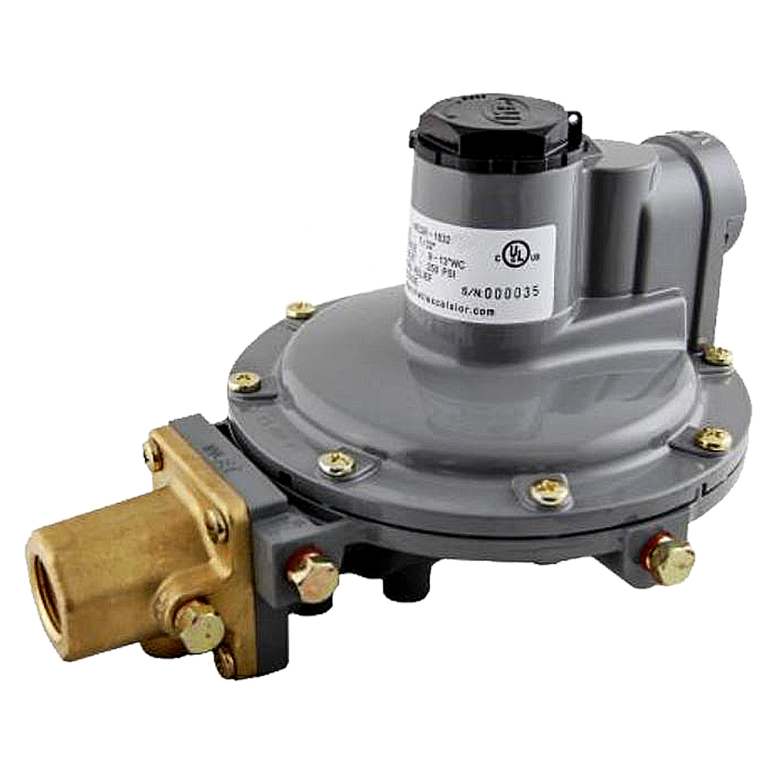 MEGR-1632-BCF (Marshall Excelsior) Regulator-Intg 1/4Fptx1/2Fpt 850K 1